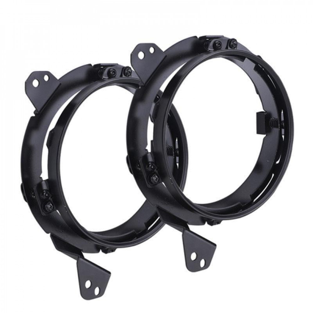 7" 75w cree led headlight drl hi/lo beam + 9 inch headlight brackets ...