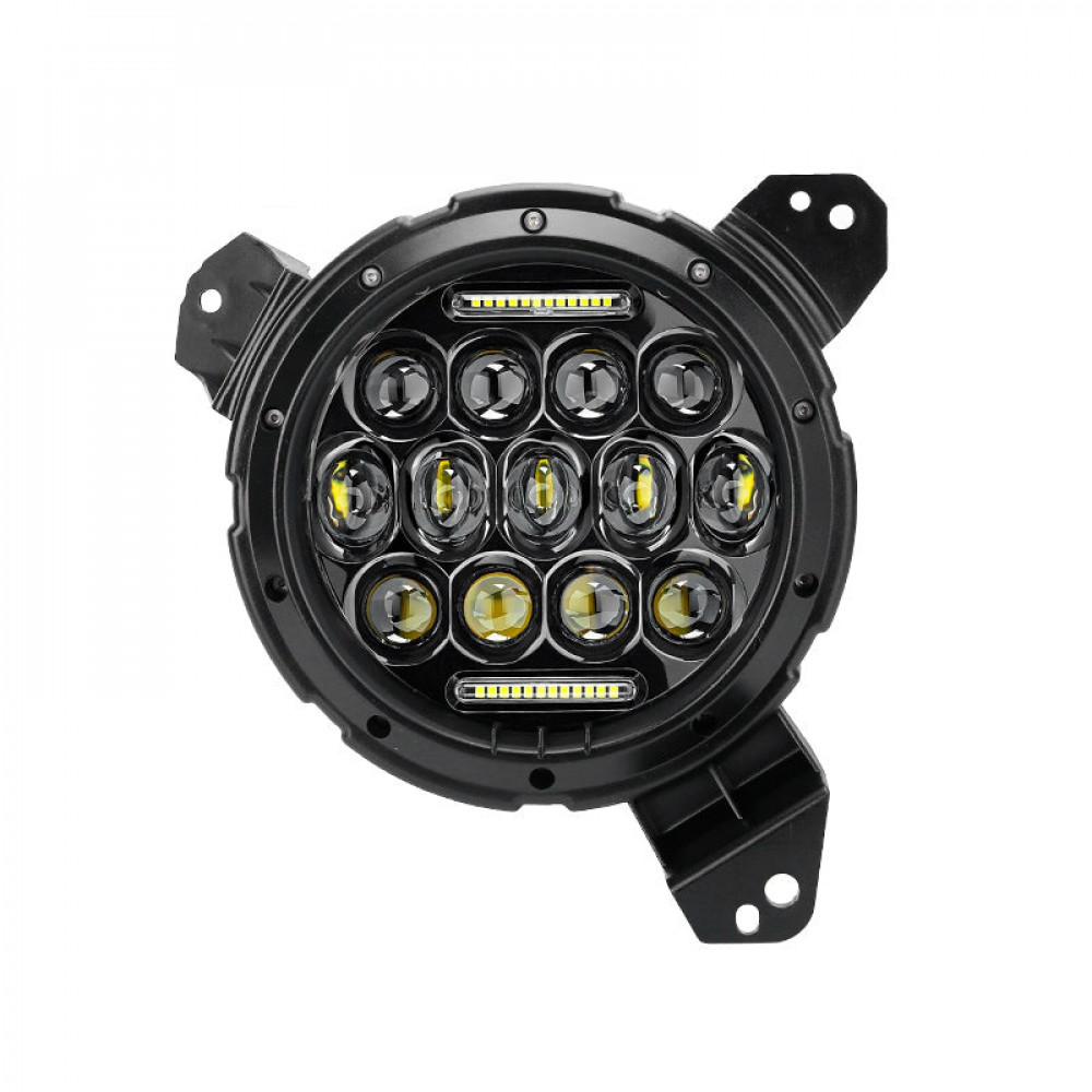 7" 75w cree led headlight drl hi/lo beam + 9 inch headlight brackets ...