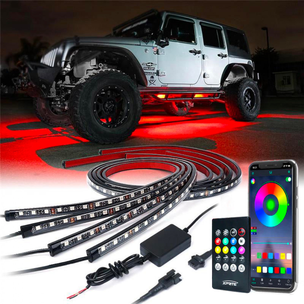 8 color battle series rgb led underbody glow kit with remote control ...