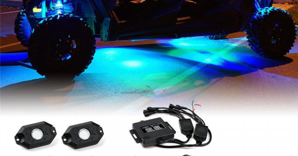8 pcs bluetooth multi-color rgb led rock lights - 10210