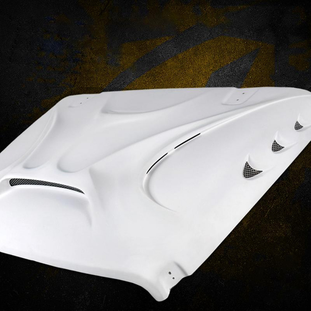 usa only beast monster fiberglass hood with open air scoop & vents 2018 ...