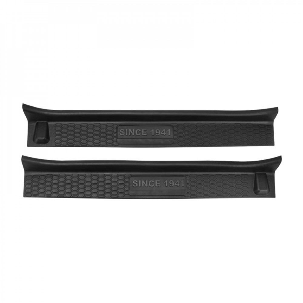 black rubber door sill guards kit for 2018-later jeep wrangler jl ...