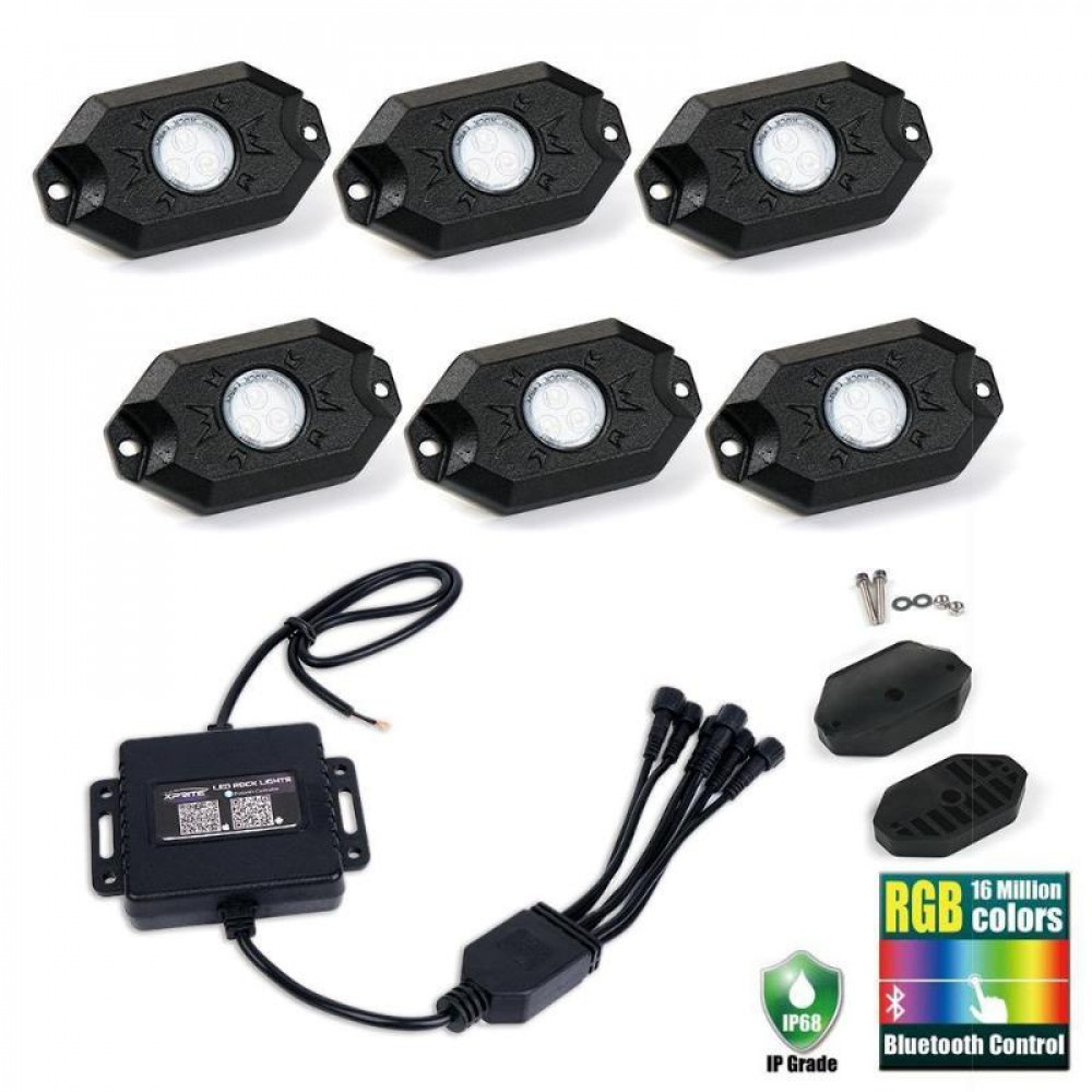 bluetooth multi-color rgb led rock lights - 10263