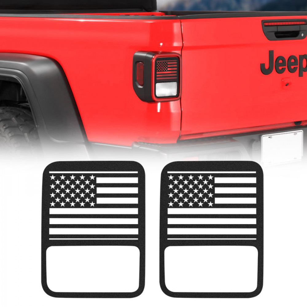 flag style tail light guard for 2020-later jeep gladiator jt - 10191
