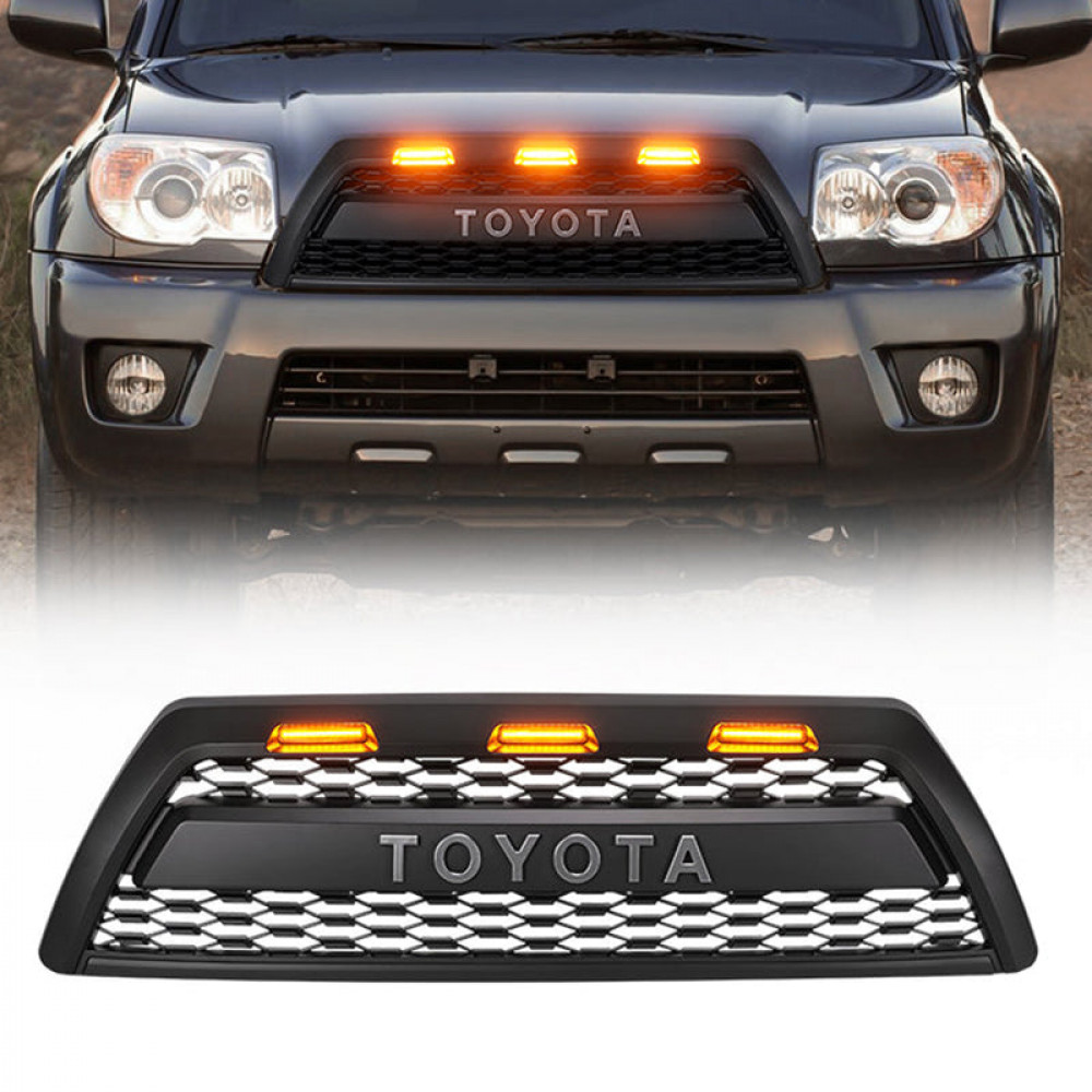 front grill with raptor lights combo for 2006-2009 toyota 4runner - 10144