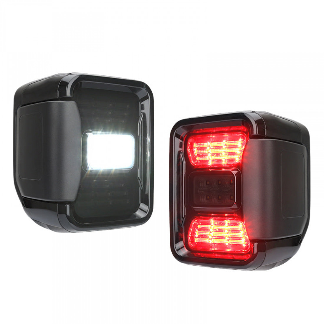 jt mega bundle - 9" led rgb halo headlights, rgb fogs, tail lights for ...