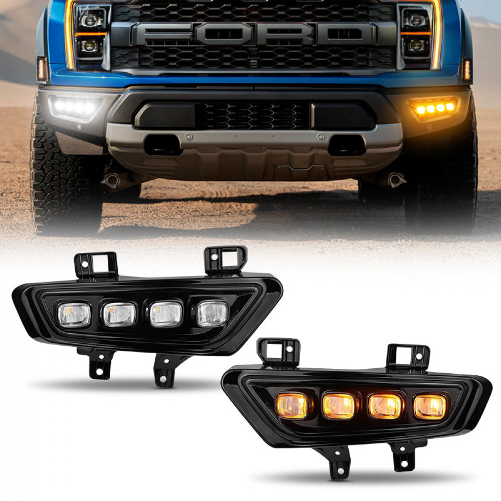 led fog lights with drl & sequential turn signal lights for 2022-2023 ...