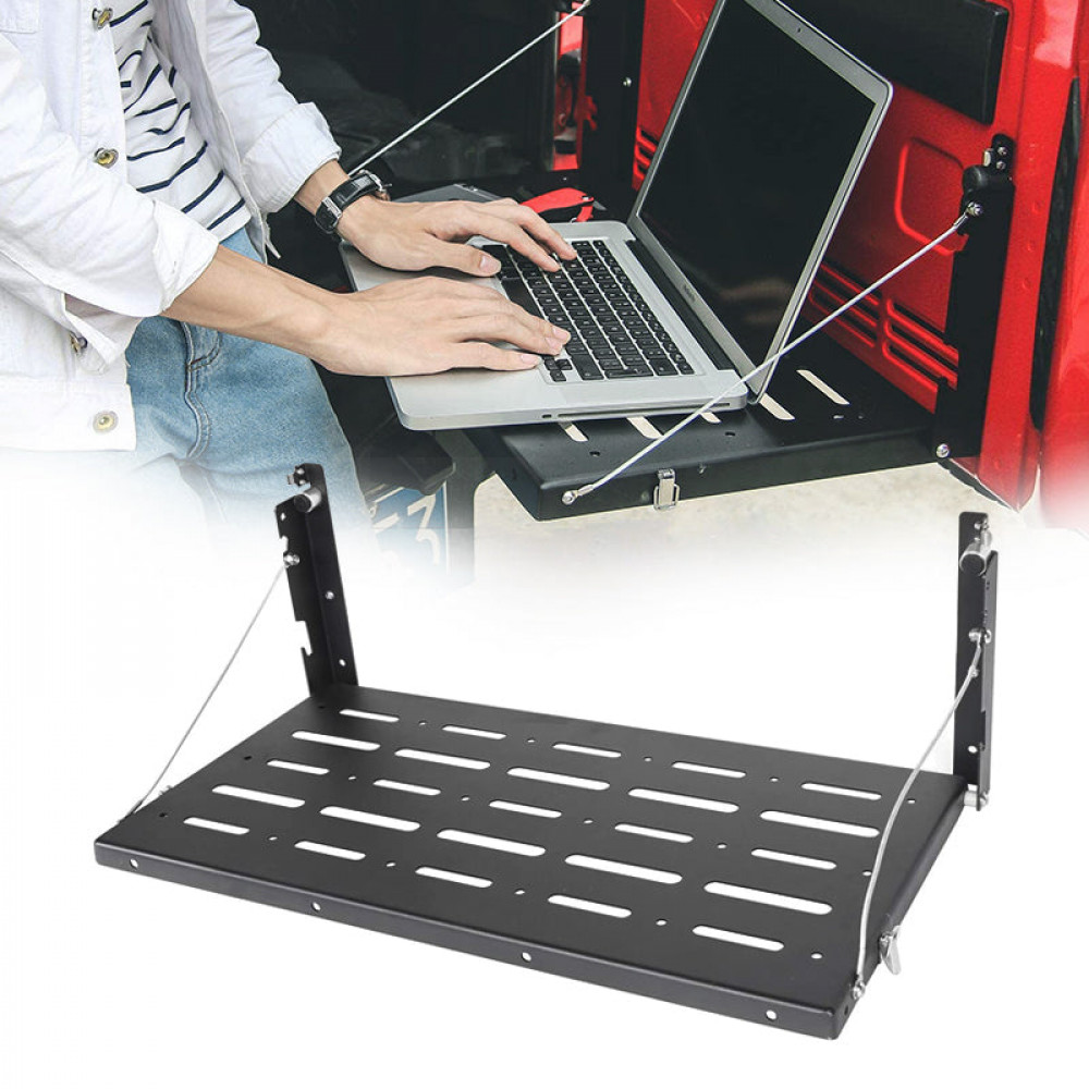 multi-purpose black steel tailgate table for jeep wrangler jk 2007-2018 ...