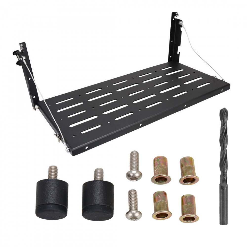 multi-purpose black steel tailgate table for jeep wrangler jk 2007-2018 ...