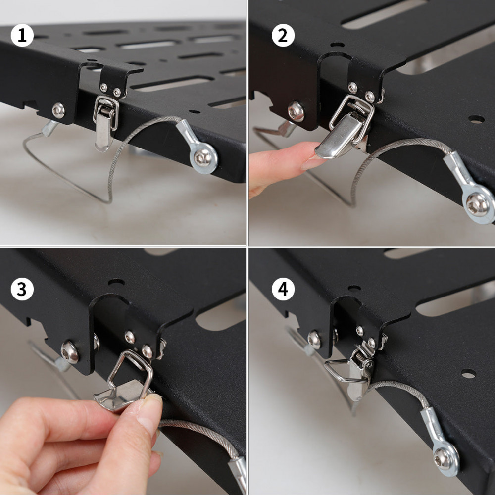 multi-purpose black steel tailgate table for jeep wrangler jk 2007-2018 ...