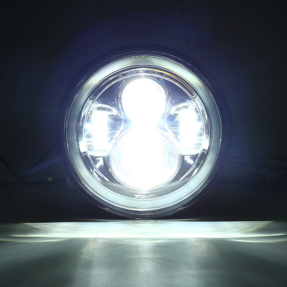 newest 7" led headlights with rgb halo angel eye app or remote control ...