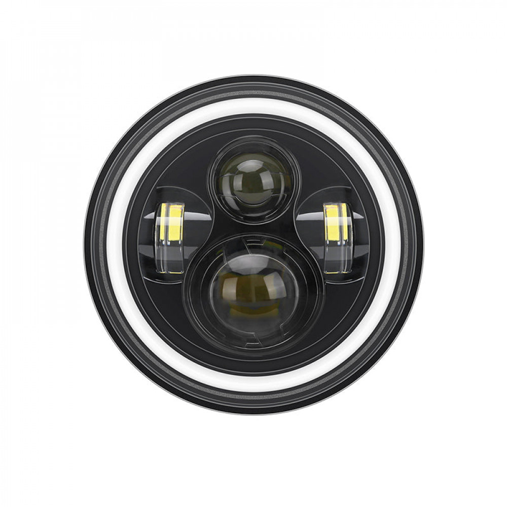newest 7" led headlights with rgb halo angel eye app or remote control ...