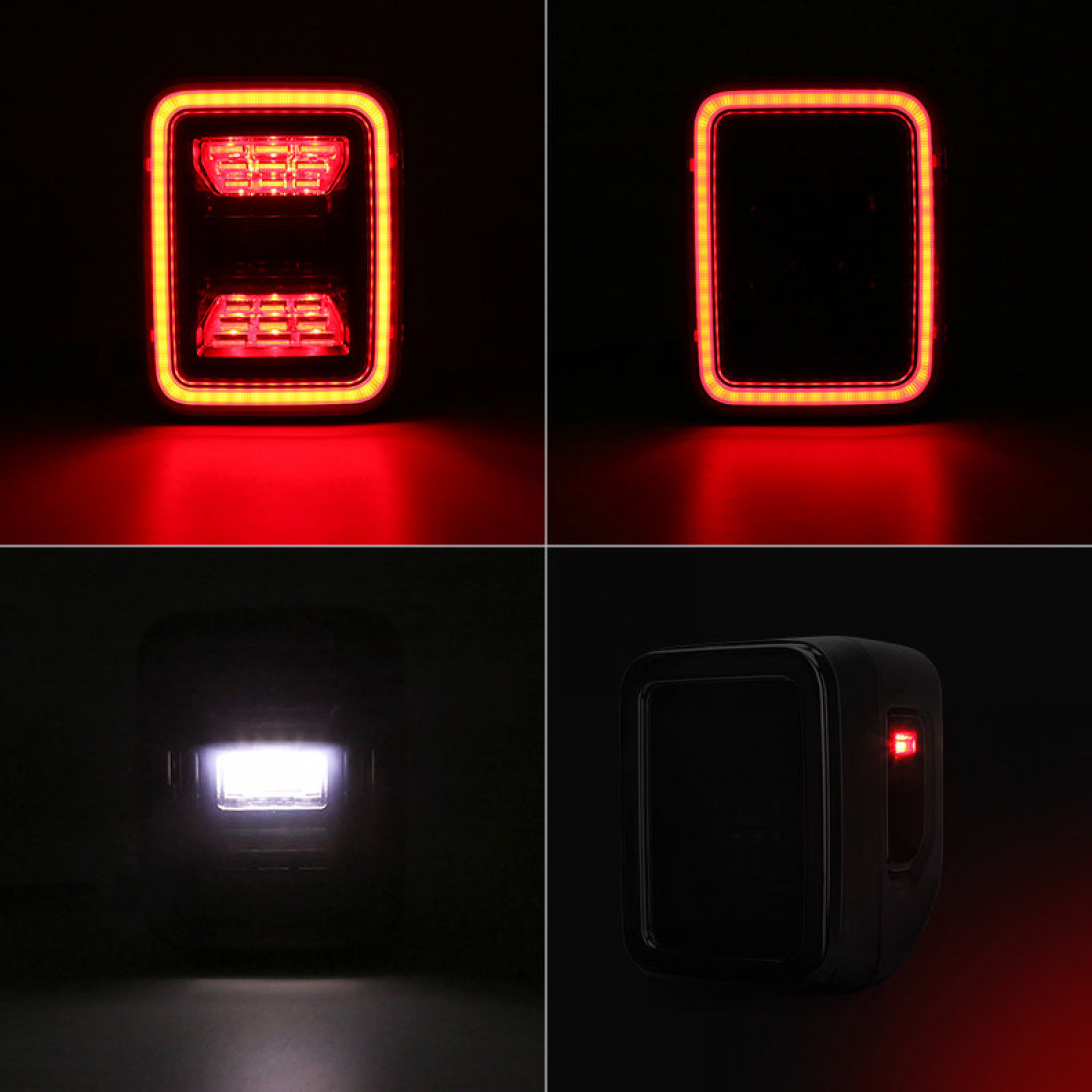 smoked led tail lights for jeep gladiator jt 2020-later - 10287