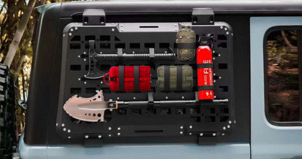 rear window storage molle panel for 2018-later jeep wrangler jl - 10200