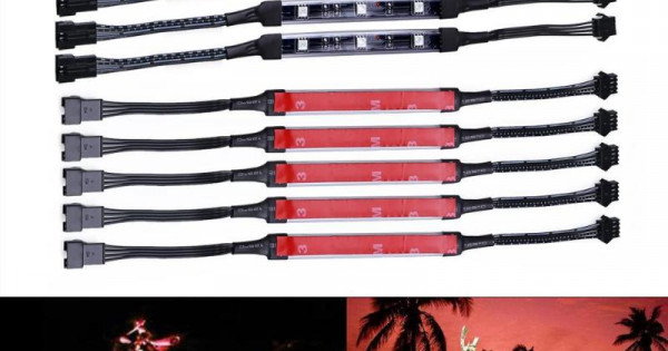 motorcycle rgb flexible neon led light strip kit - 10074