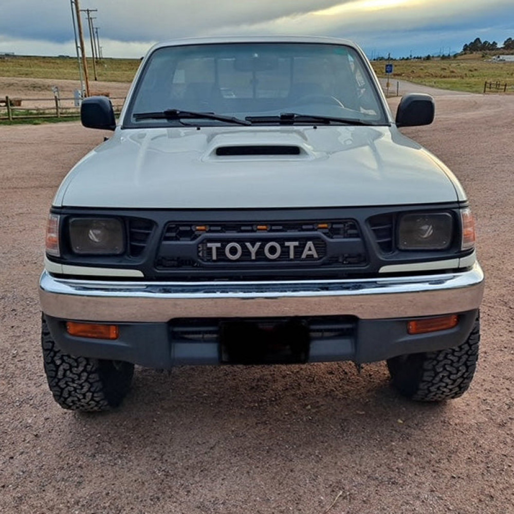 roxmad trd pro style front grill with toyota letter & raptor lights for ...