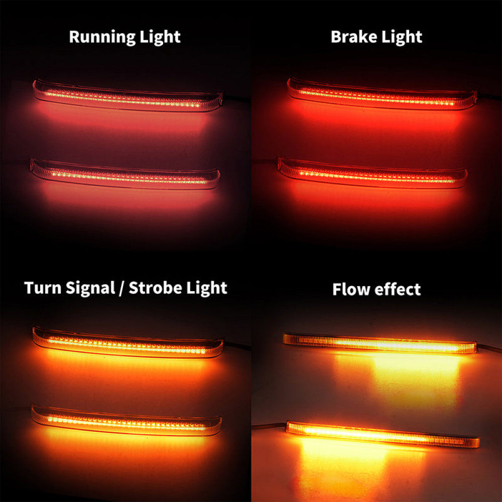 saddle bag led tail lights with sequential amber turn signal lights for ...