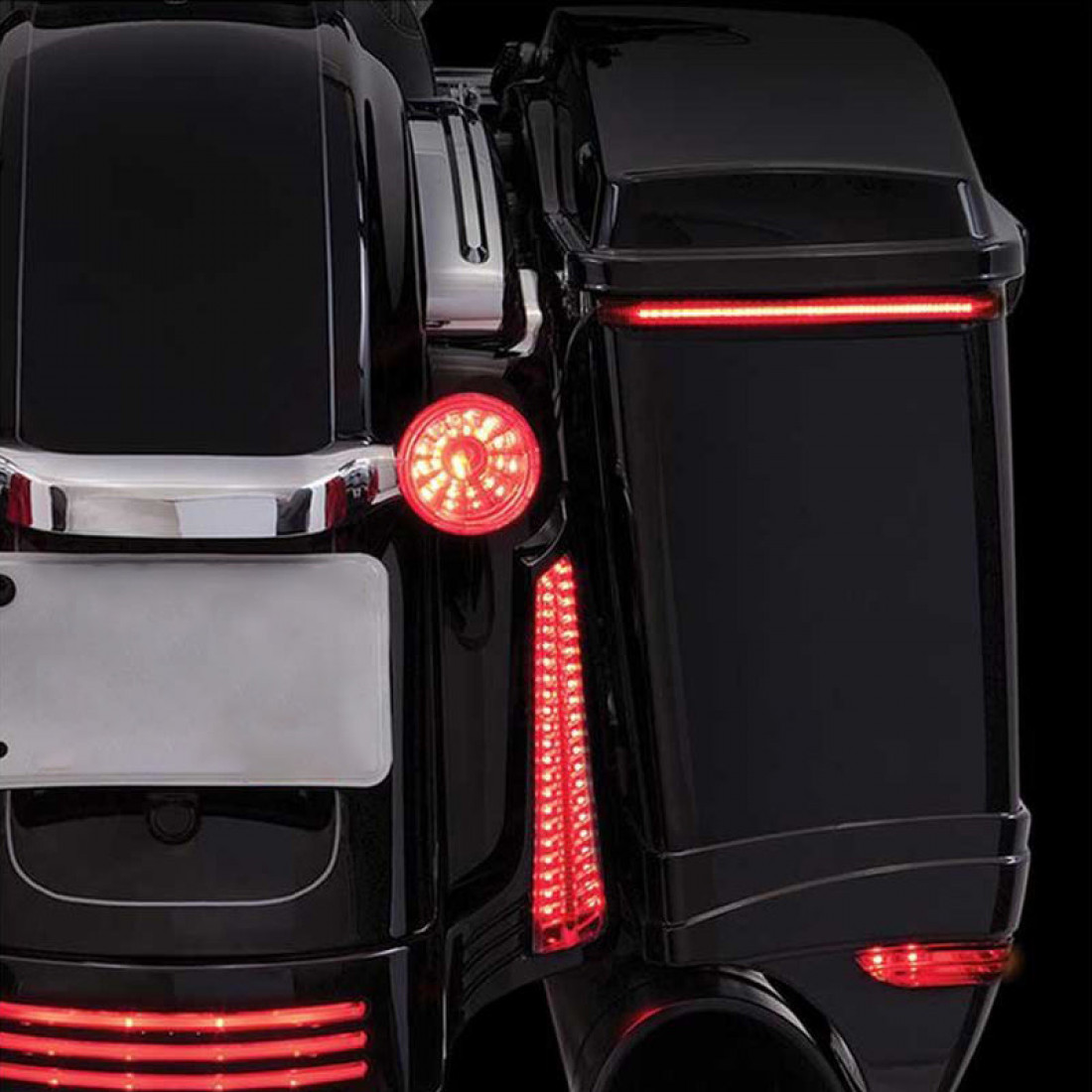 saddle bag led tail lights with sequential amber turn signal lights for ...