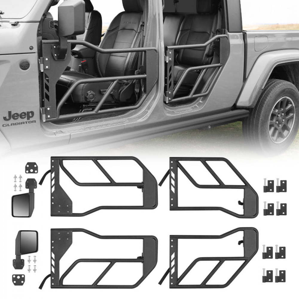 tough style jeep tube doors with side view mirror for 2018-2023 ...