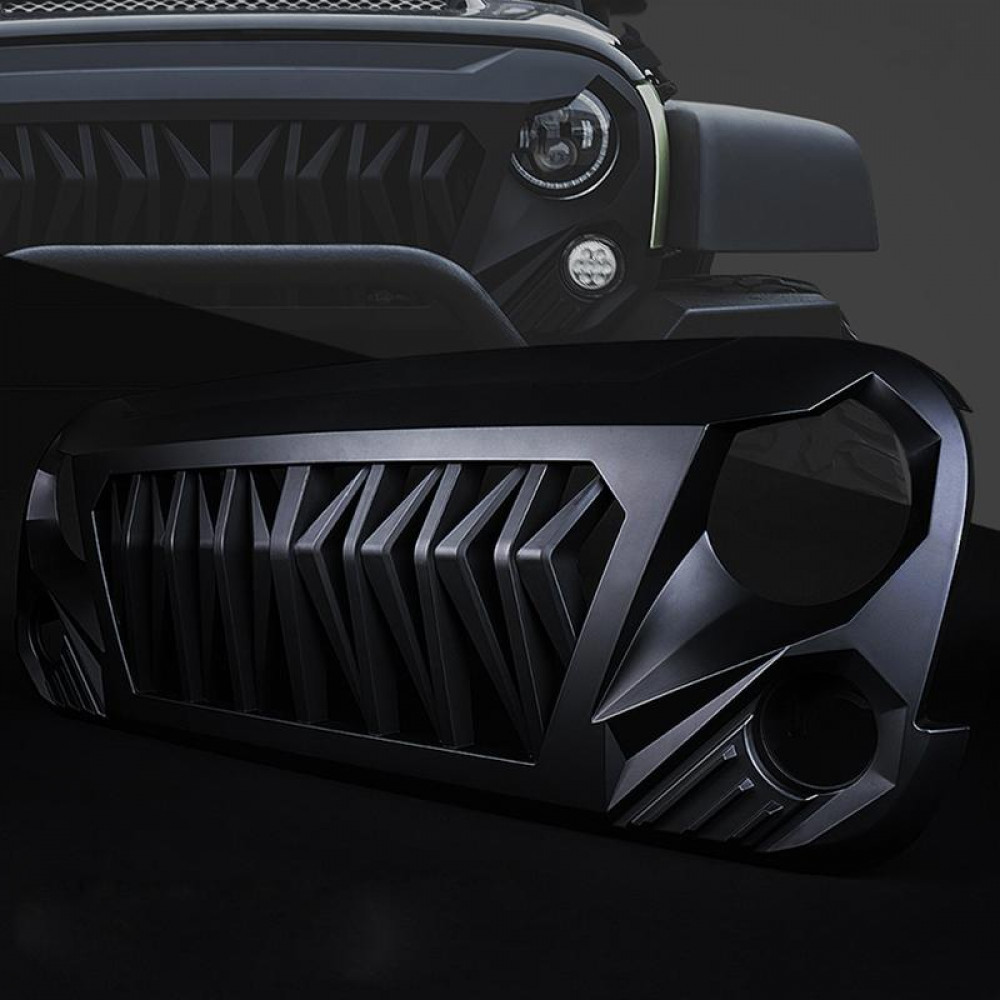 venom grille for jeep wrangler 2007-2018 jk - 10149